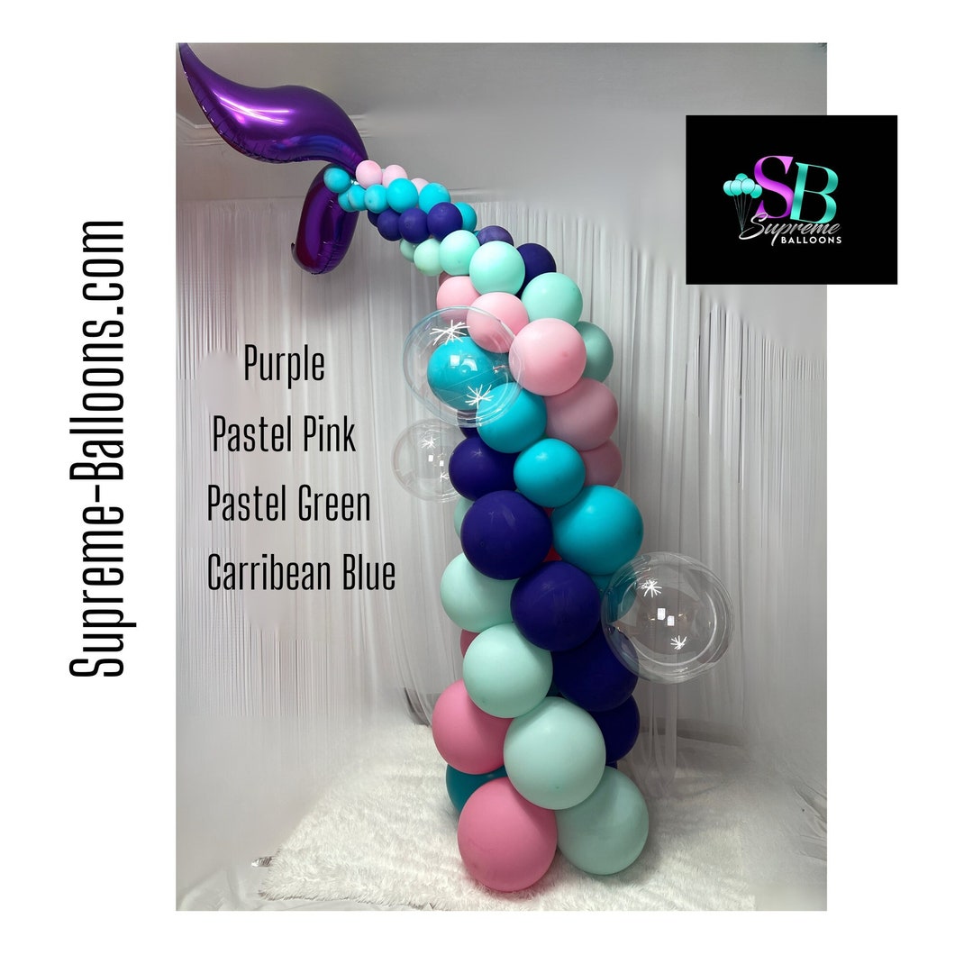 Mermaid Tail Balloon Column Kit - Under the Seas Party - Etsy