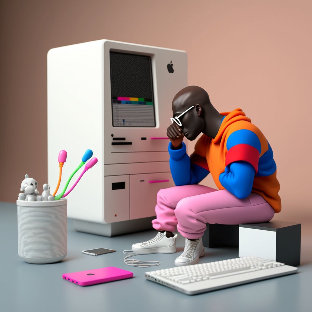 Virgil Abloh Action Figure Nostalgic Computer 90s 00s Computer AI ...