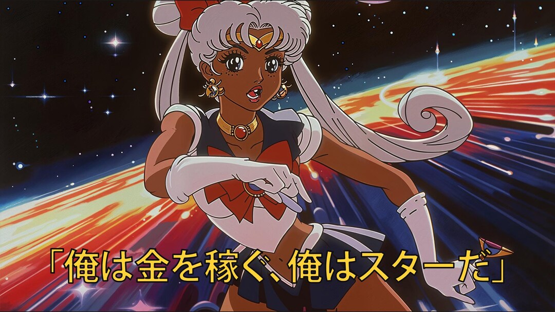 Meg | Mamushi | Star | Black Anime | Japanese | AI Artwork | Wall Art ...