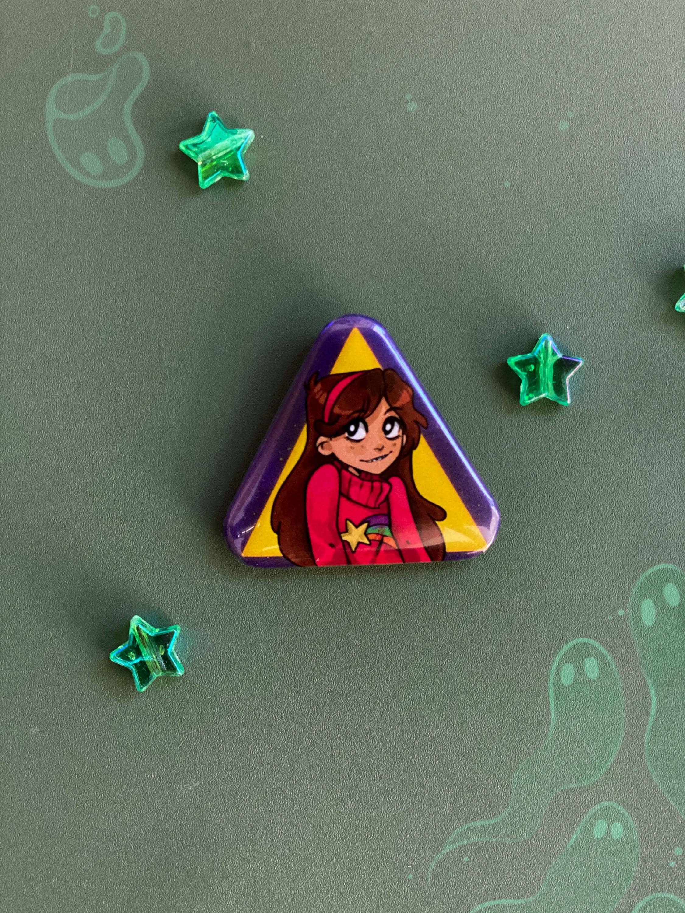 GRAVITY FALLS PINS Small Triangle Pins - Stanford - Stanley - Dipper ...