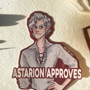 ASTARION APPROVES Sticker - Baldurs Gate 3 - Astarion - Sticker - Etsy