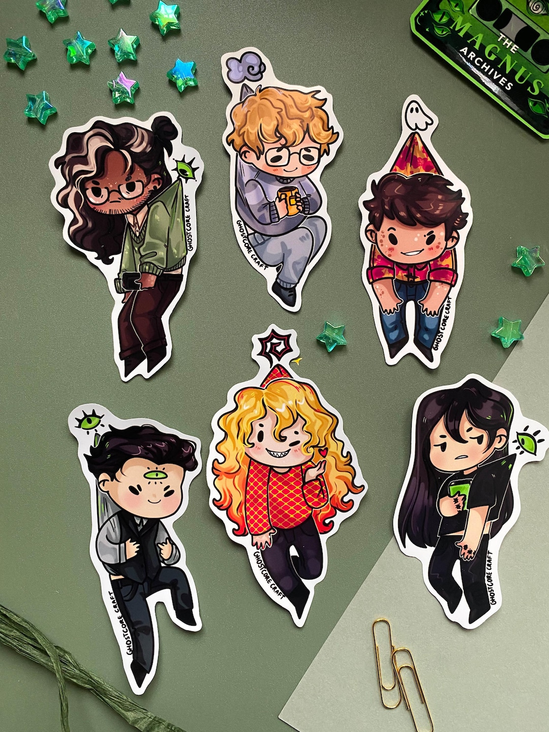 TMA the Magnus Archives Chibi Stickers Jon Martin Tim Elias Michael ...