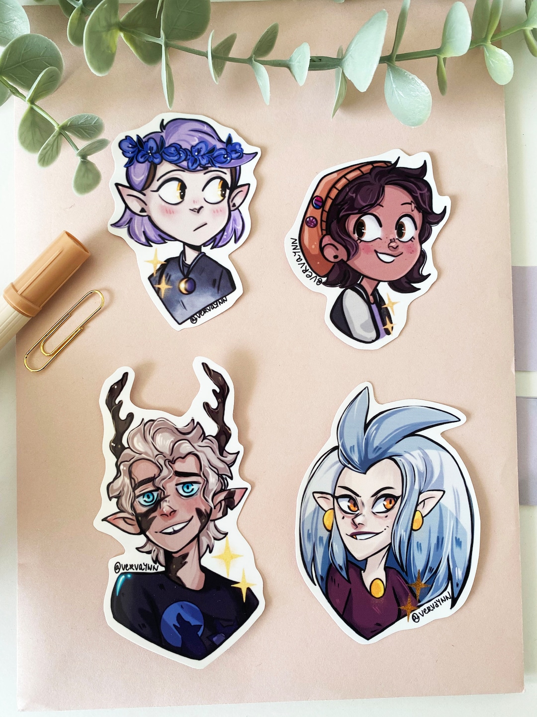 THE OWL HOUSE Stickers - Amity - Luz - Hunter - Eda - Vinyl Stickers - Etsy