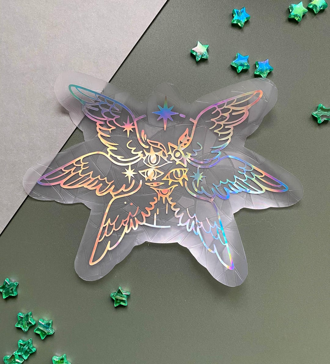 Suncatcher Sticker Biblical Angel Wings - Etsy