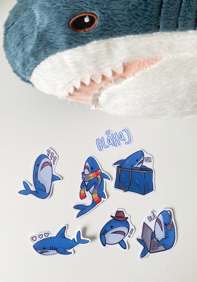 Ikea Blahaj Handmade Sticker Set – Trans Icon Pack - Etsy