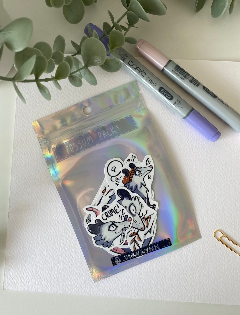 POSSUM PACK Sticker Set - Possum - Opossum - Etsy