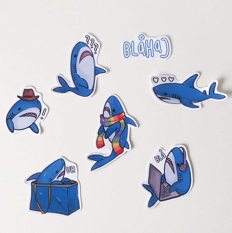 Ikea Blahaj Handmade Sticker Set – Trans Icon Pack - Etsy