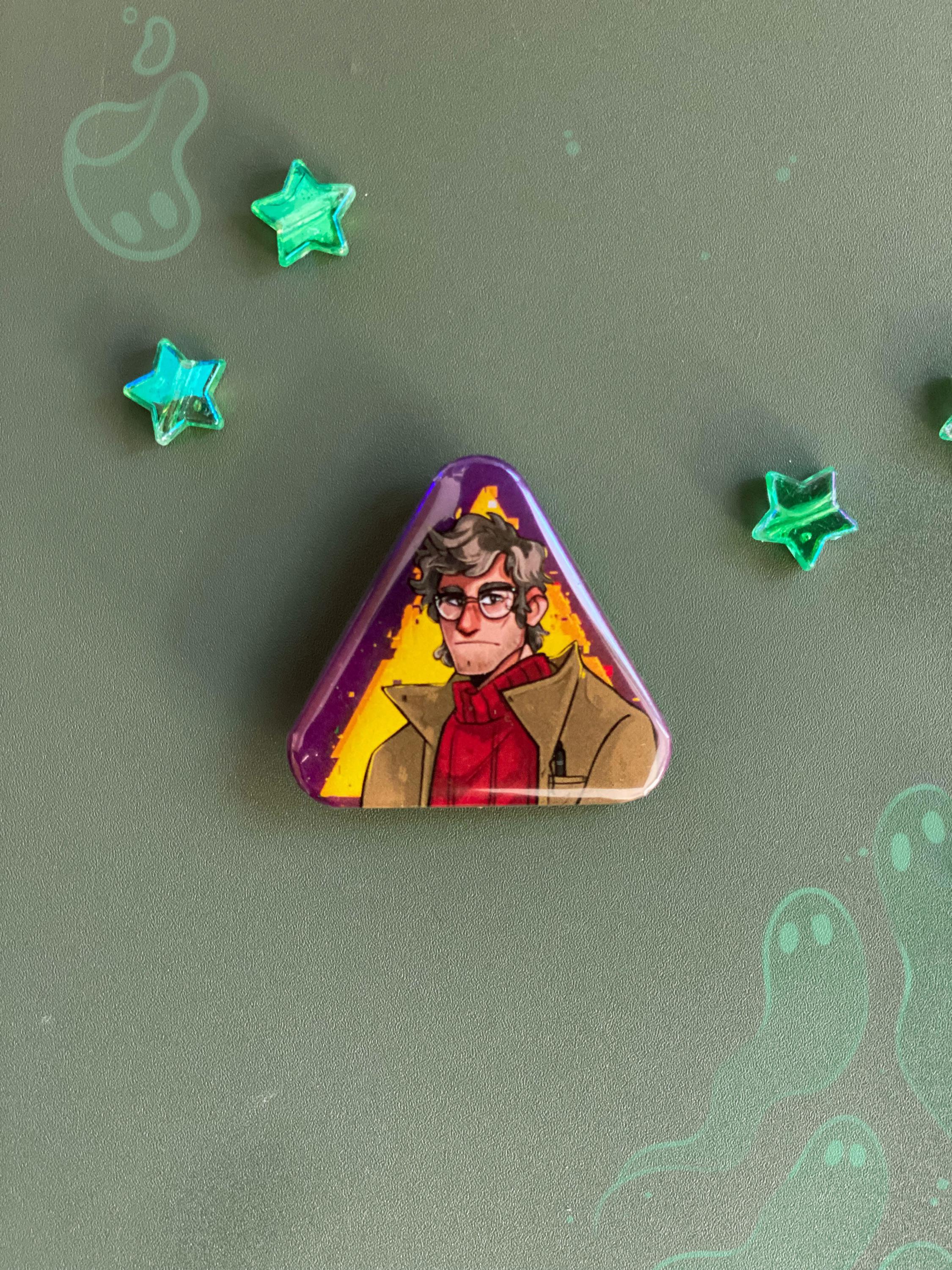 GRAVITY FALLS PINS Small Triangle Pins - Stanford - Stanley - Dipper ...