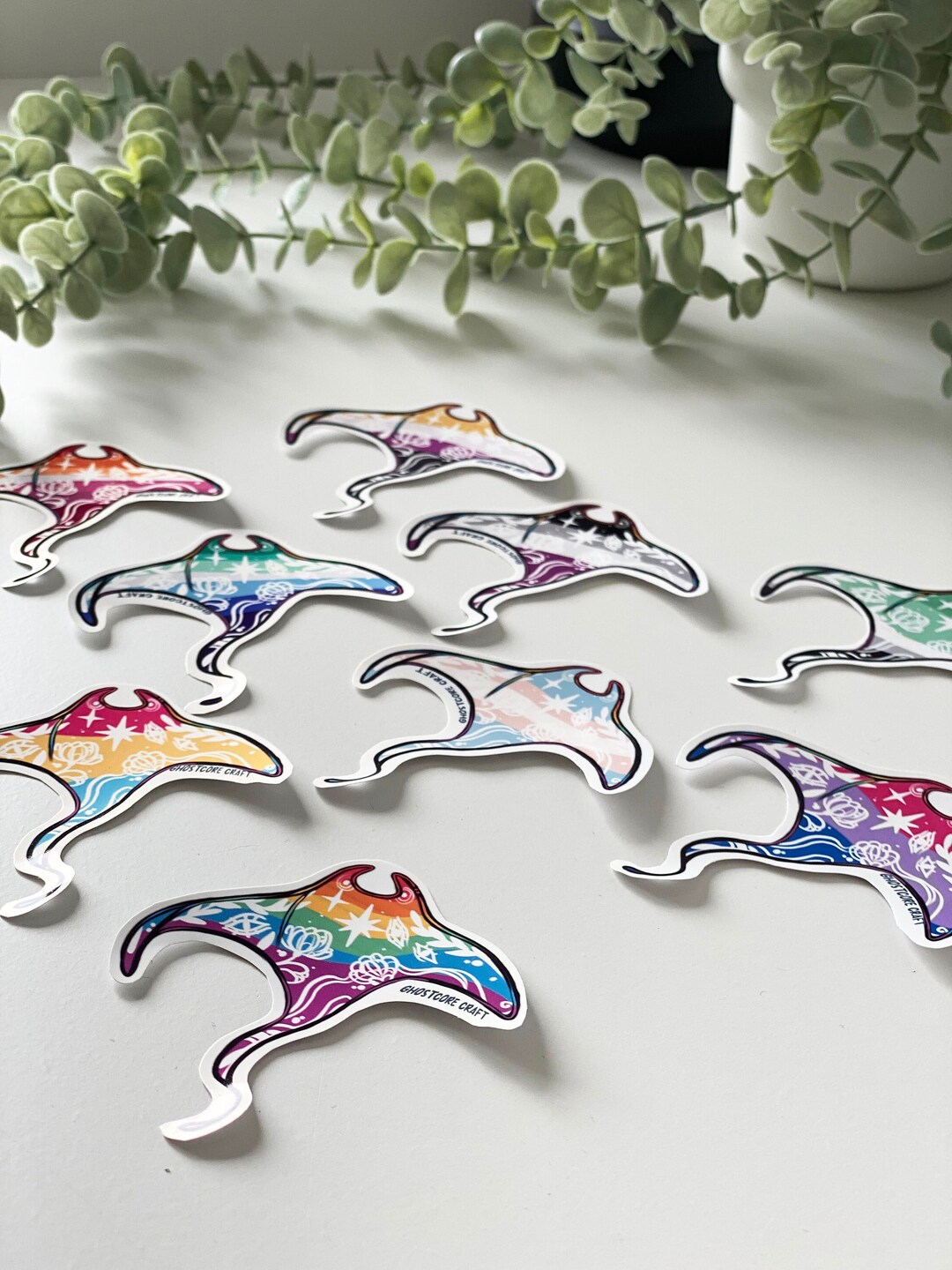 PRIDE Manta Rays Pastel Vinyl Stickers - Etsy