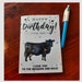 Happy Birthday Card - Funny Black Angus Cow Birthday Card - Digital ...