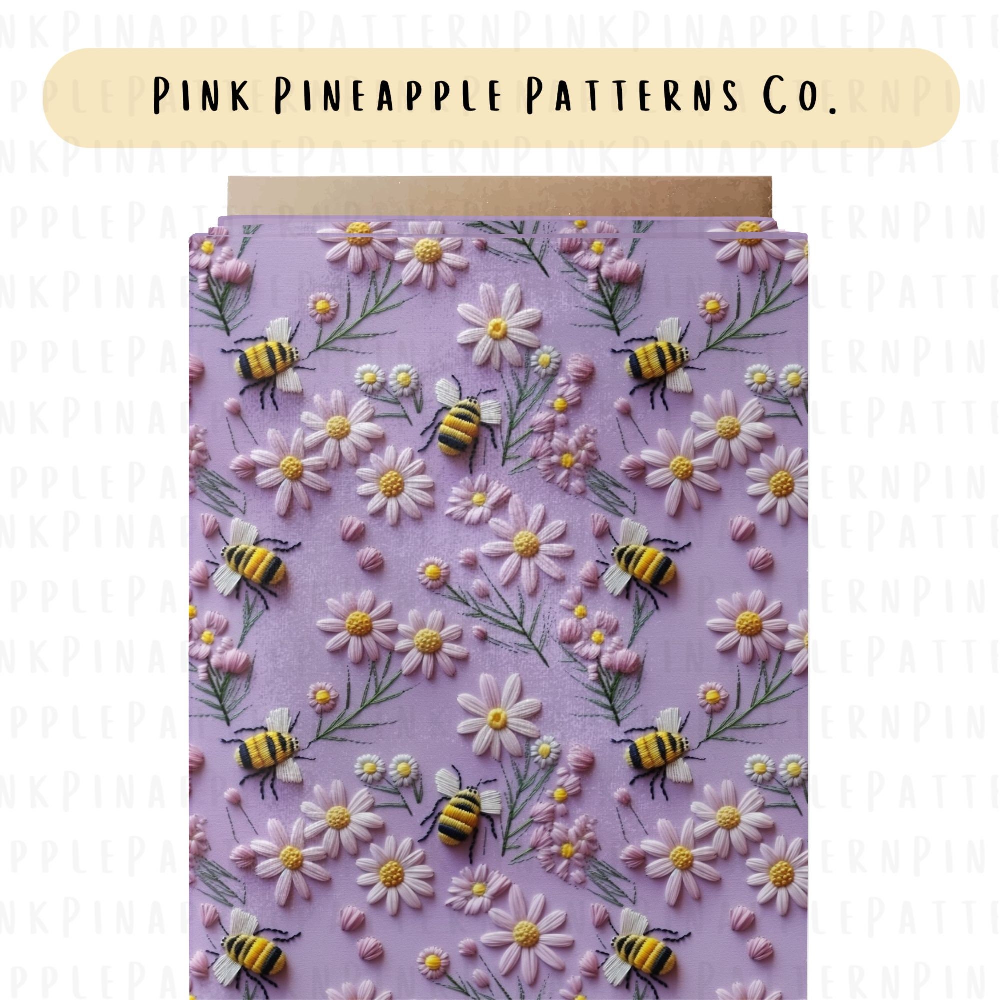 Seamless Bee Pattern, Seamless Floral, Summer Spring Floral,embroidery ...