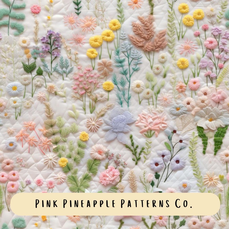 Seamless Spring Floral Pattern, Seamless Floral, Summer Floral,embroidery Seamless, Boho Floral ...