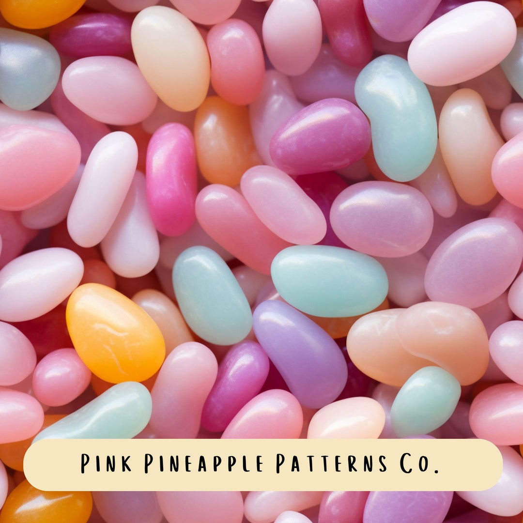 Digital Paper Kids Jellybean Food Digital Download Jelly Beans Fabric ...