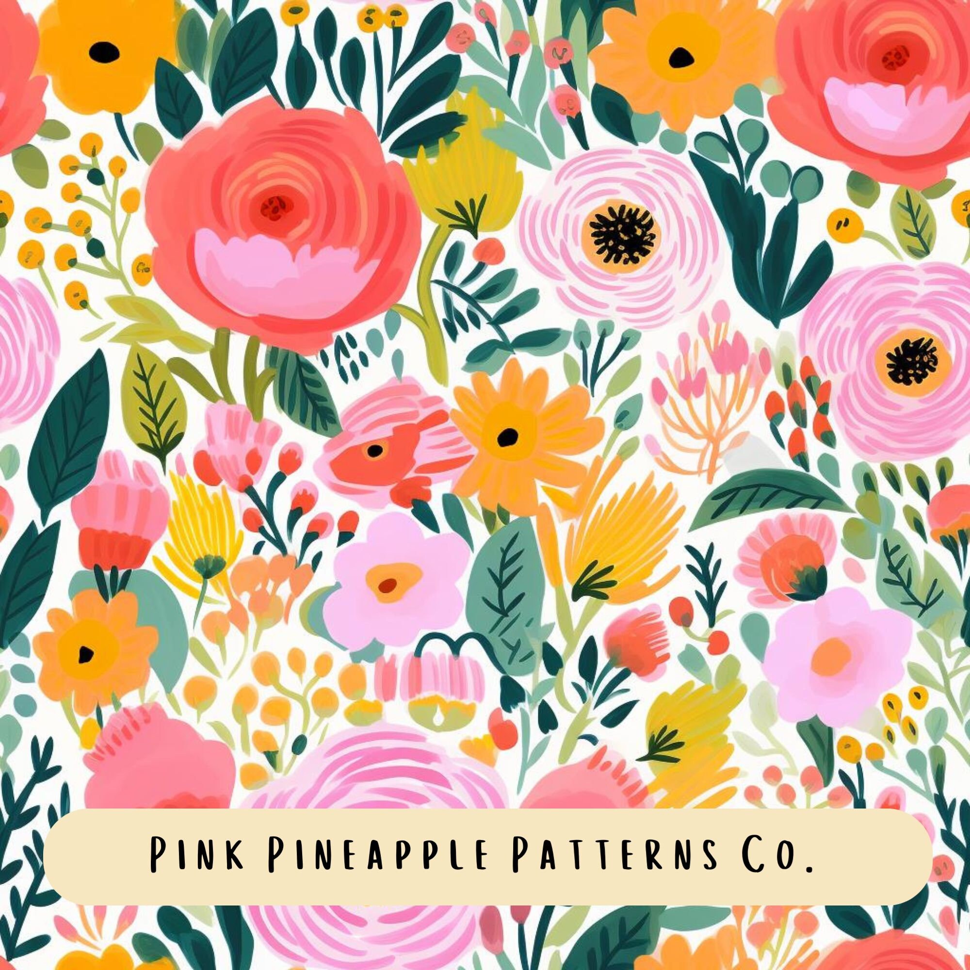 Seamless Spring Floral Pattern, Seamless Floral, Summer Floral,boho ...