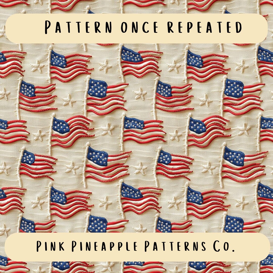 Seamless USA Flag Pattern, Seamless Fourth July, Summer Pattern ...