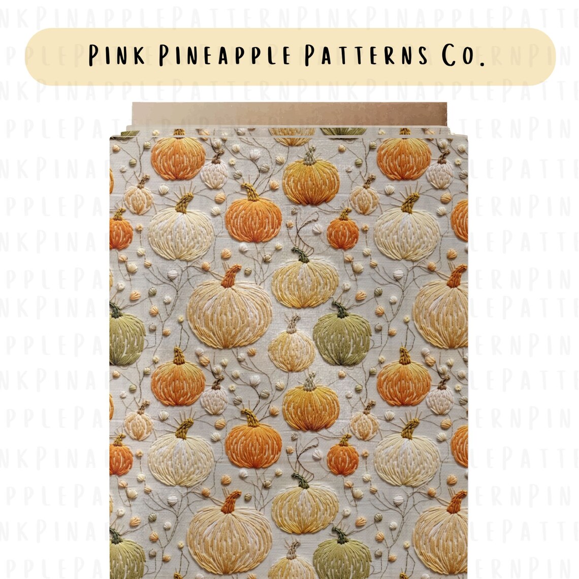 Pumpkin Seamless Pattern Repeat Pattern Seamless Pattern for Fall ...