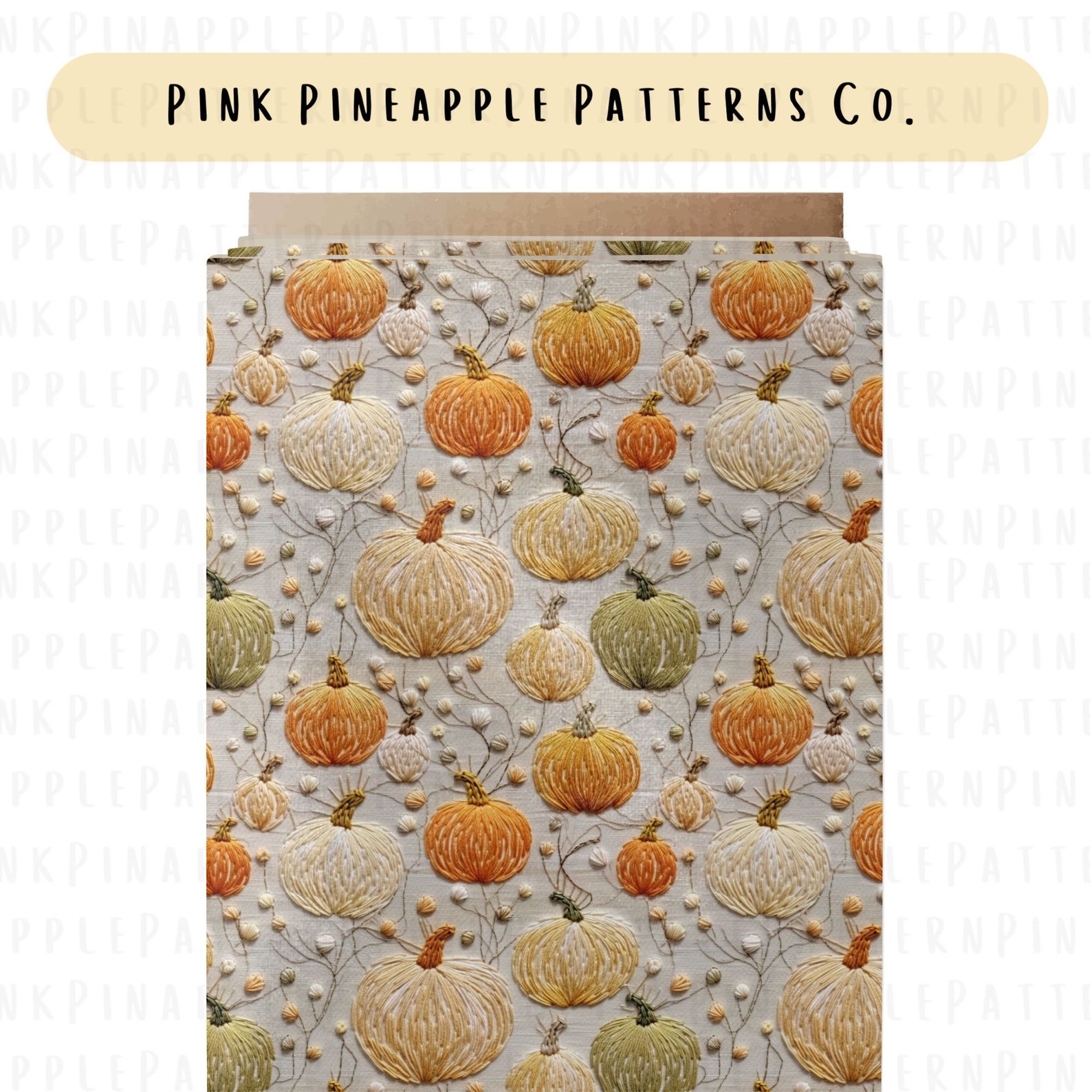 Pumpkin Seamless Pattern Repeat Pattern Seamless Pattern for Fall ...