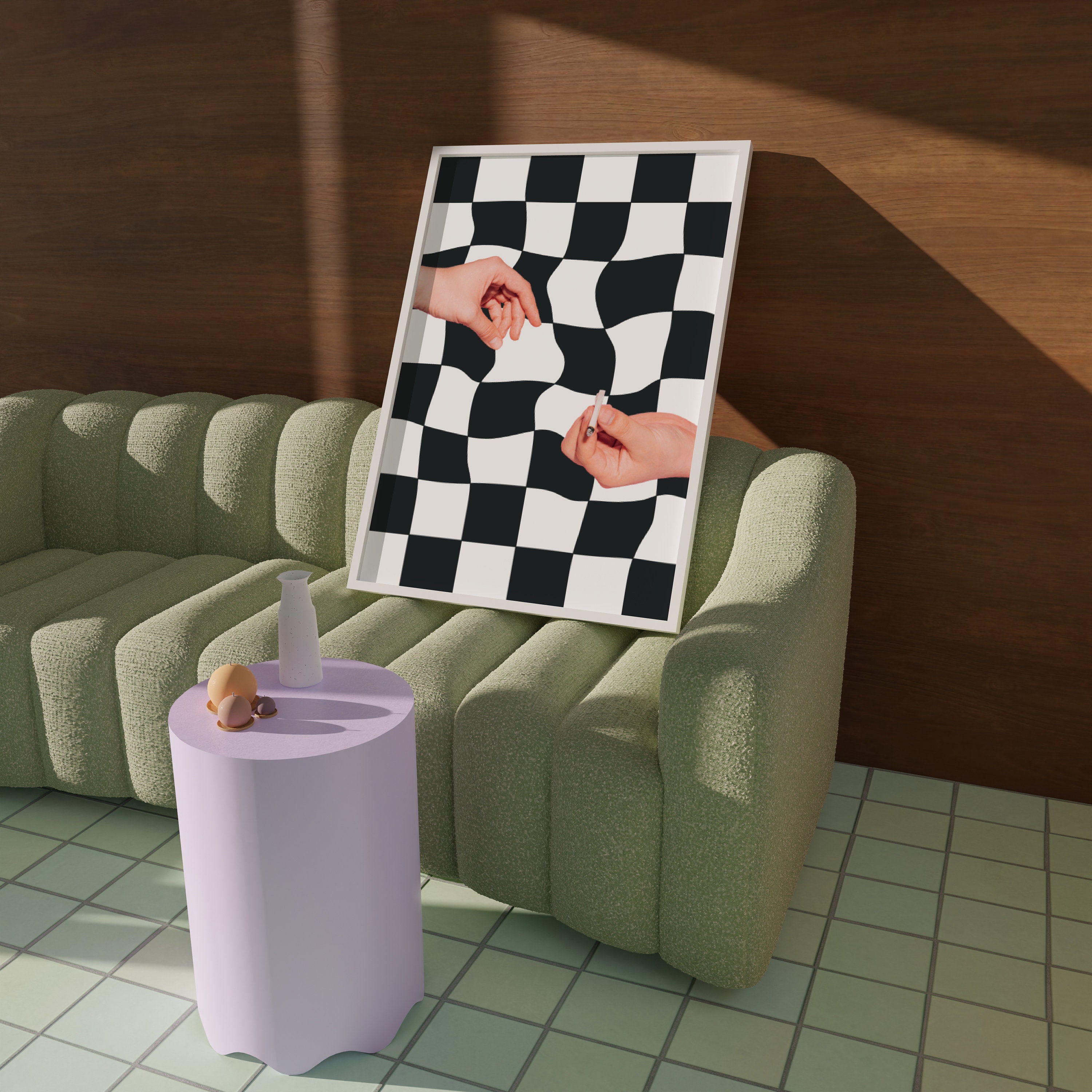 The Creation Marijuana Digital Wall Art, Retro Poster, Trendy Funky ...