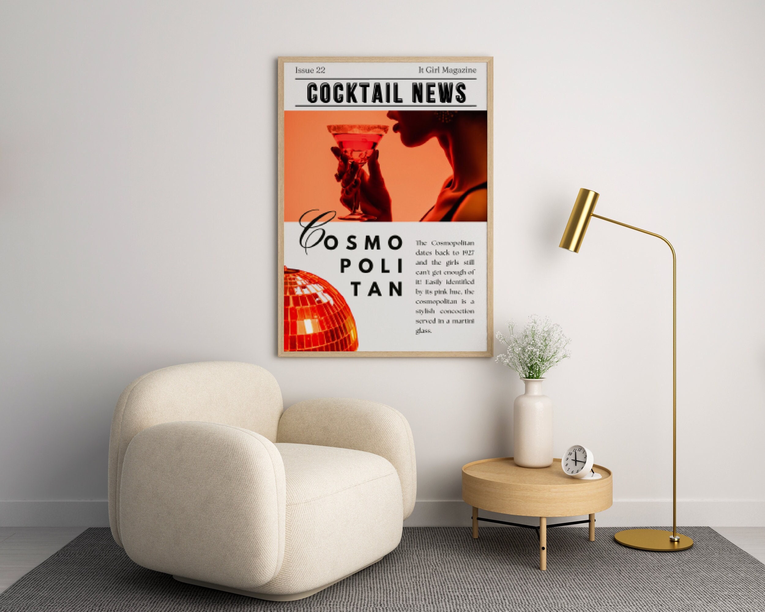 Cosmopolitan Magazine Digital Wall Art, Trendy Headline Poster, Dorm ...