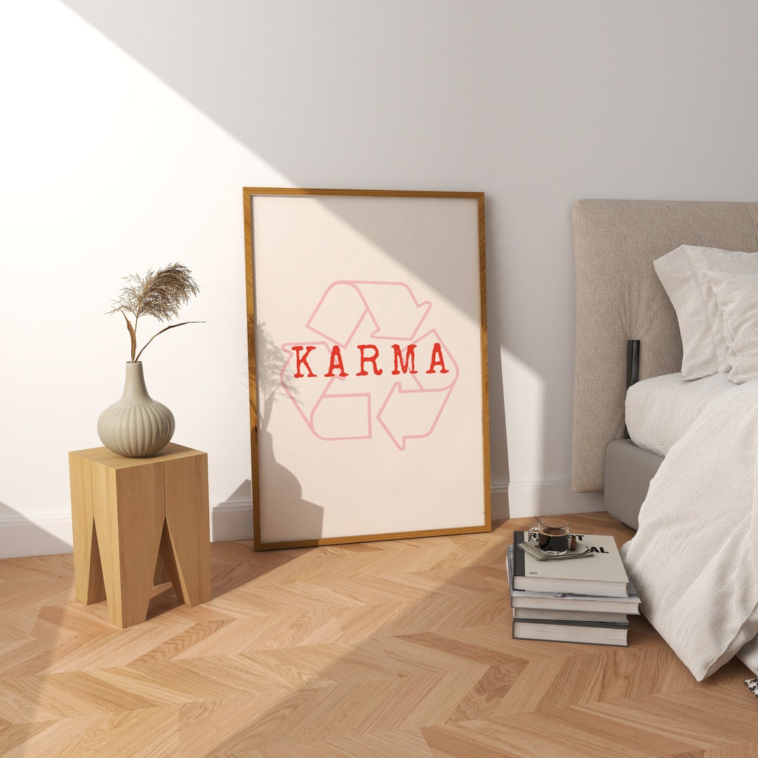 Karma Digital Wall Art, Trendy Wall Art, Printable Poster, Dorm Room ...