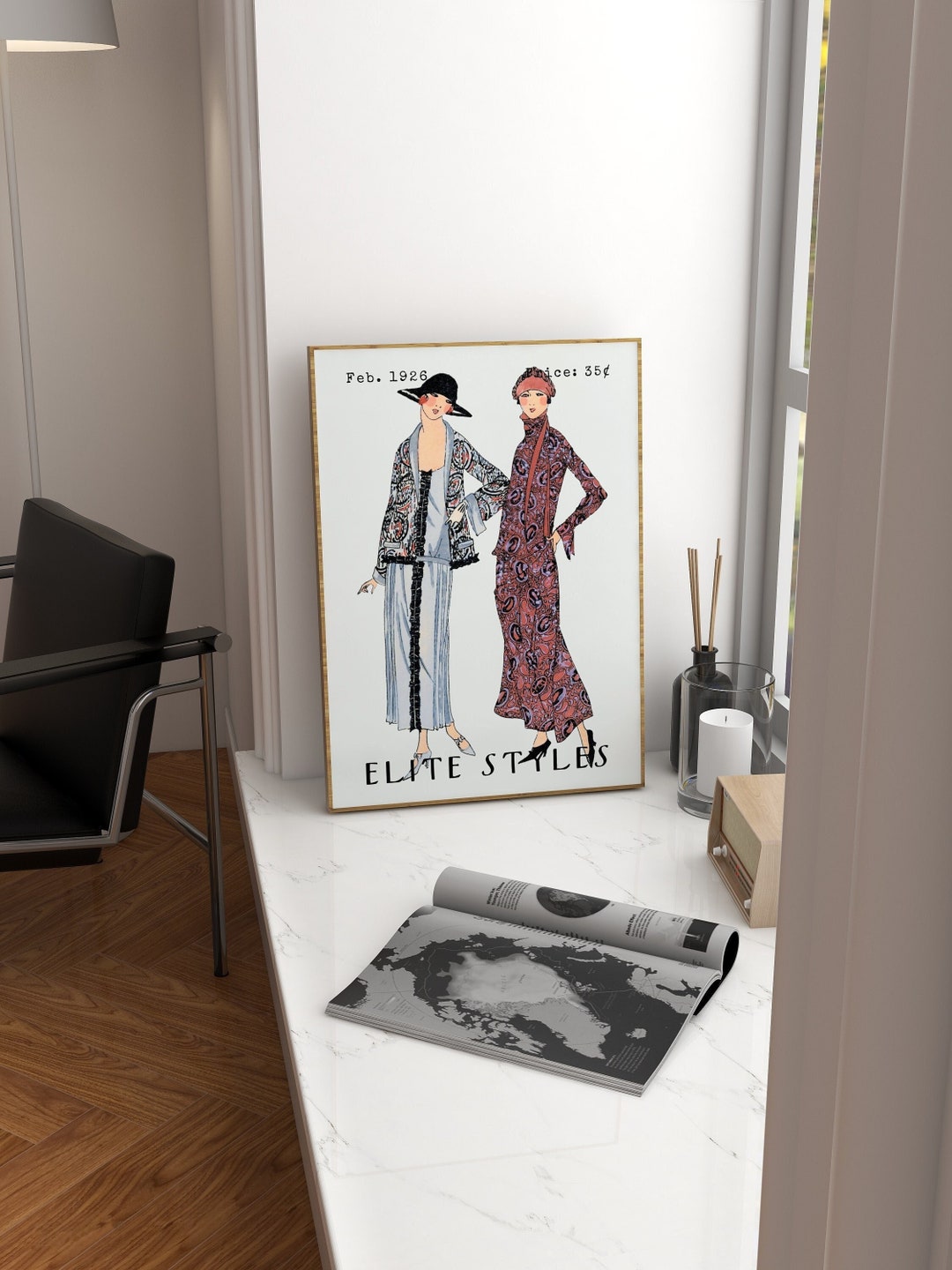 Elite Styles 1920s Magazine Cover Digital Download, Womens Fashion Wall ...