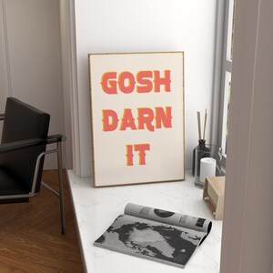 Gosh Darn It Digital Western Print, Cowgirl Wall Art, Dorm Room Decor ...