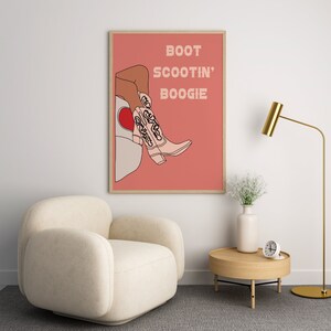 Boot Scootin' Boogie Digital Wall Art, Western Prints, Boho Cowgirl ...