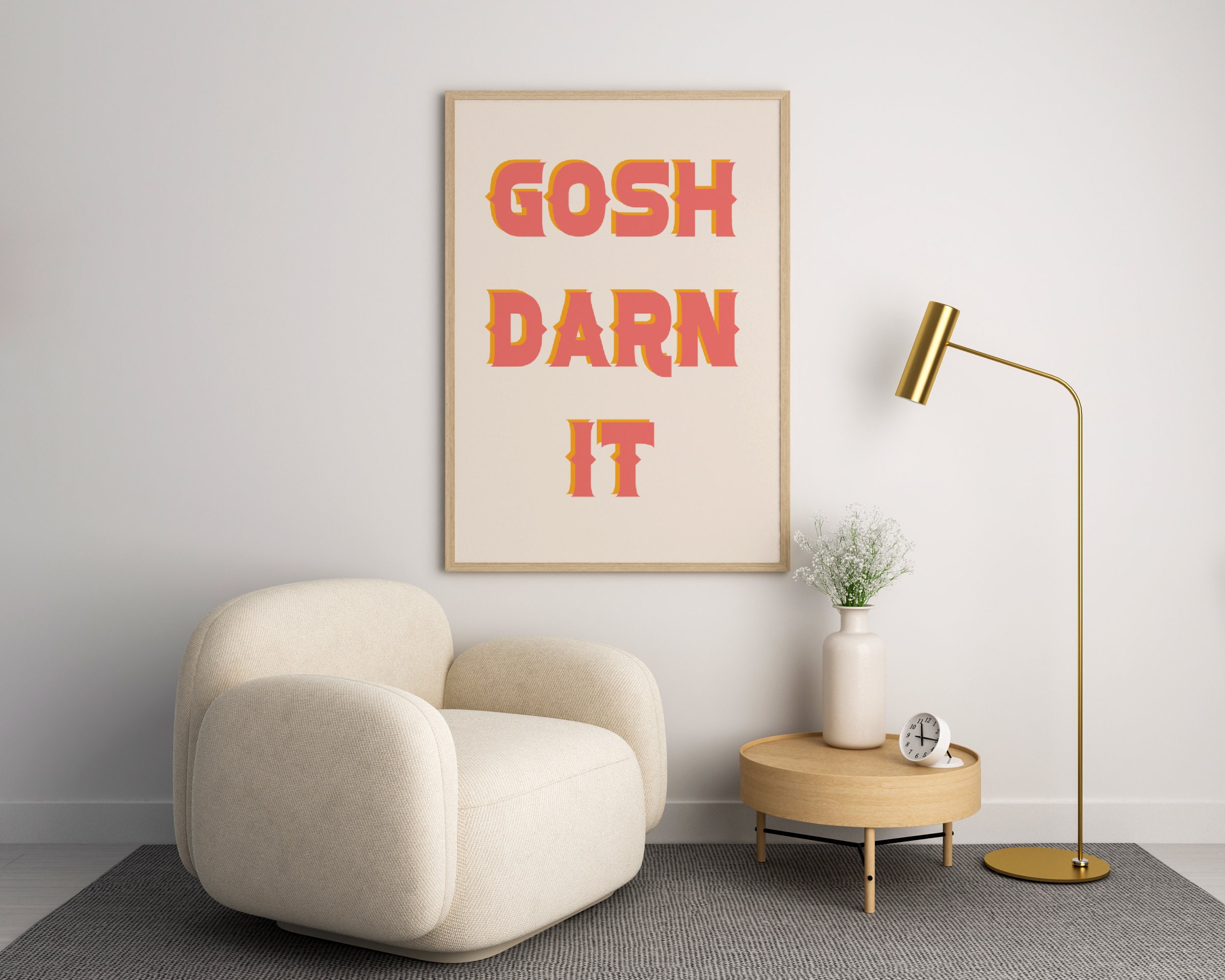 Gosh Darn It Digital Western Print, Cowgirl Wall Art, Dorm Room Decor ...