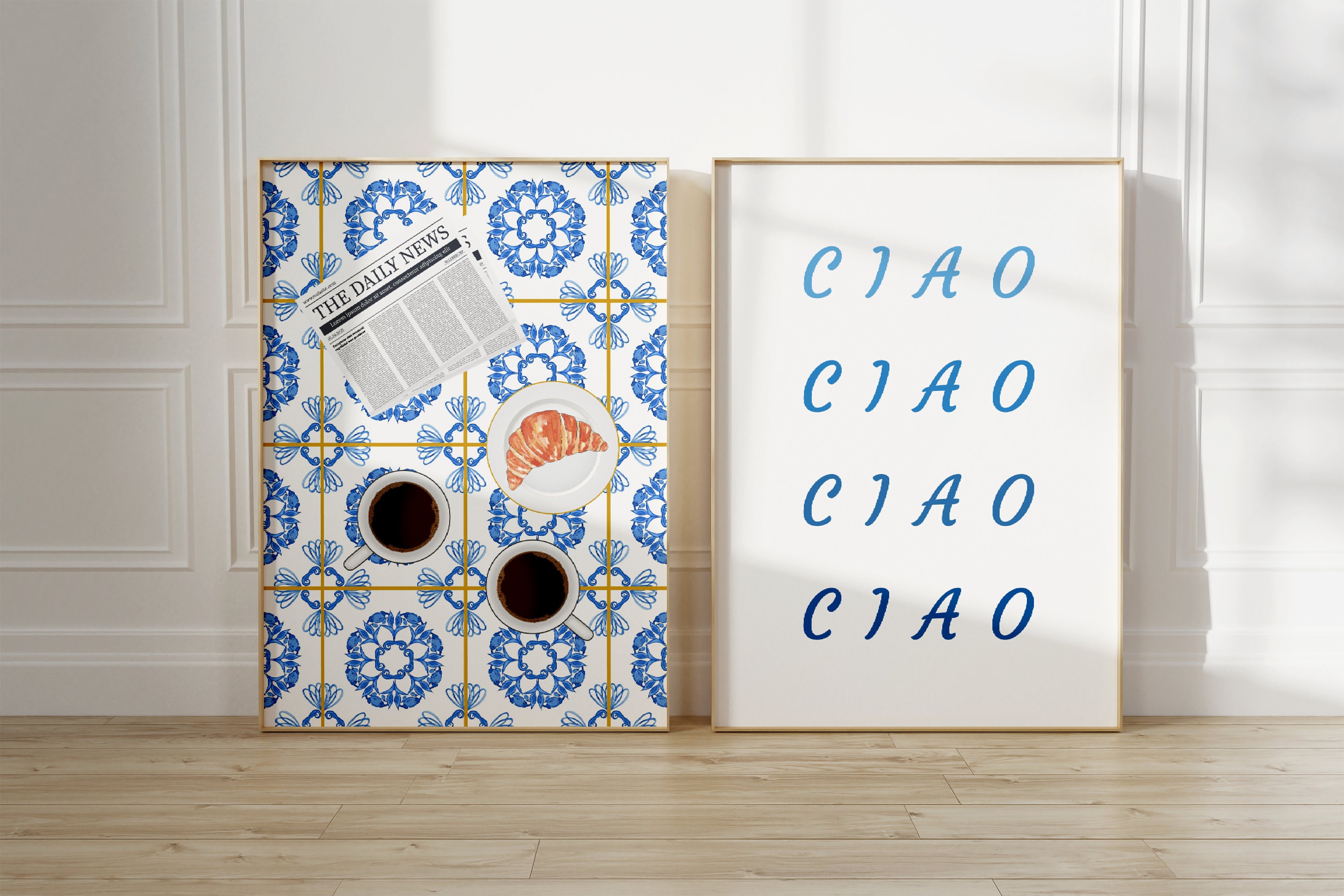 Set of 3 Italian Summer Digital Wall Art, Ciao Wall Art, Italian Lemon ...