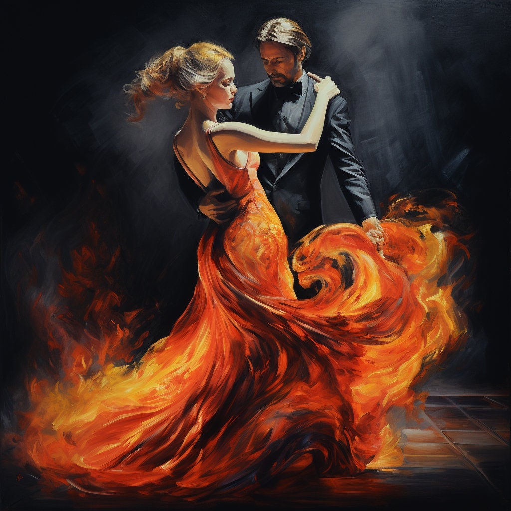 Ballroom Dance Art Colorful Dance Art Ink Splatter Art Abstract Art - Etsy