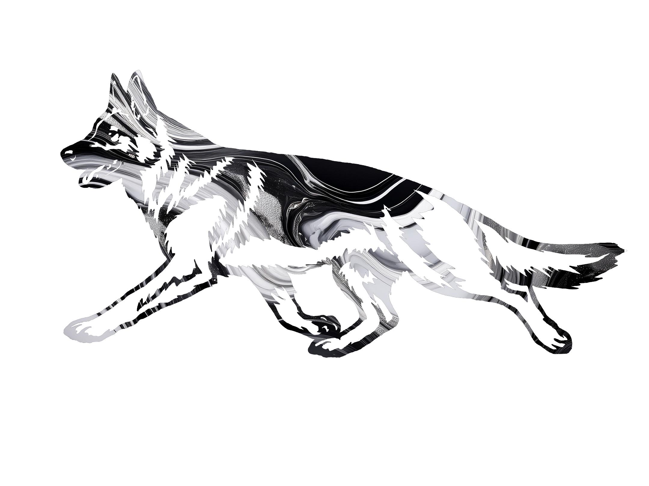 German Shepherd Decal – GSD Side Gait “flying Trot” Sticker - Etsy