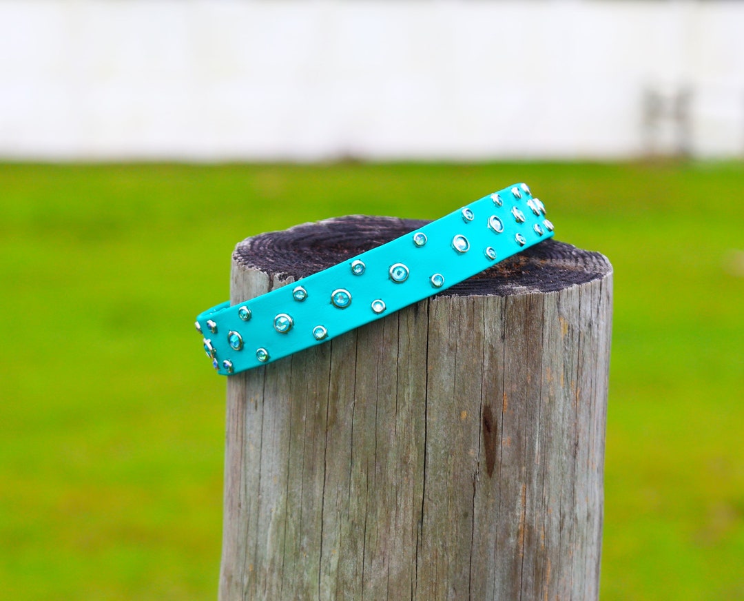 Rhinestone Dog Collar - Biothane Dog Collar - Custom Dog Collar - 1in ...