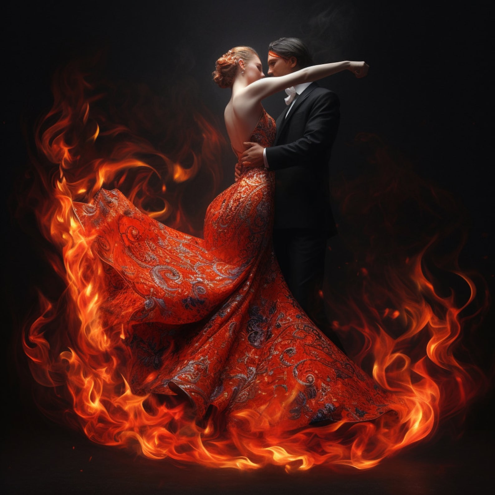 Ballroom Dance Art - Colorful Dance Art - Ink Splatter Art - Abstract ...