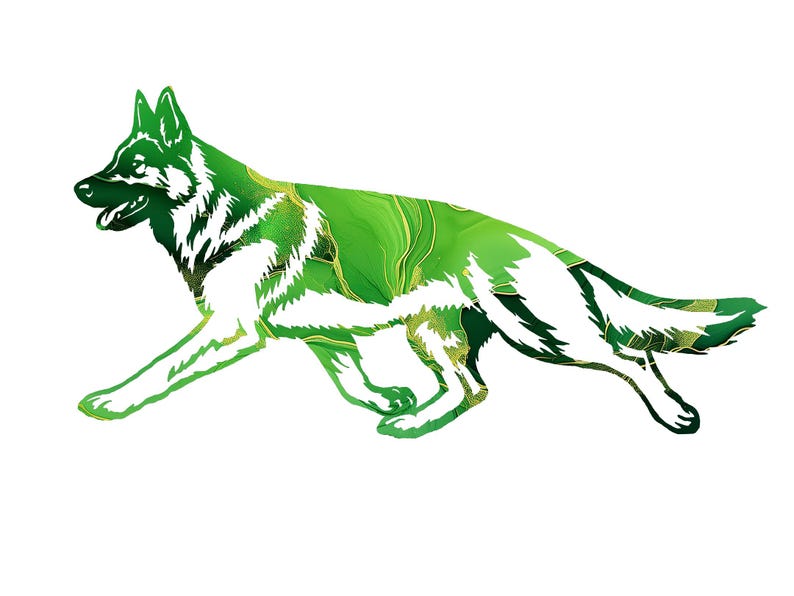 German Shepherd Decal – GSD Side Gait “flying Trot” Sticker - Etsy