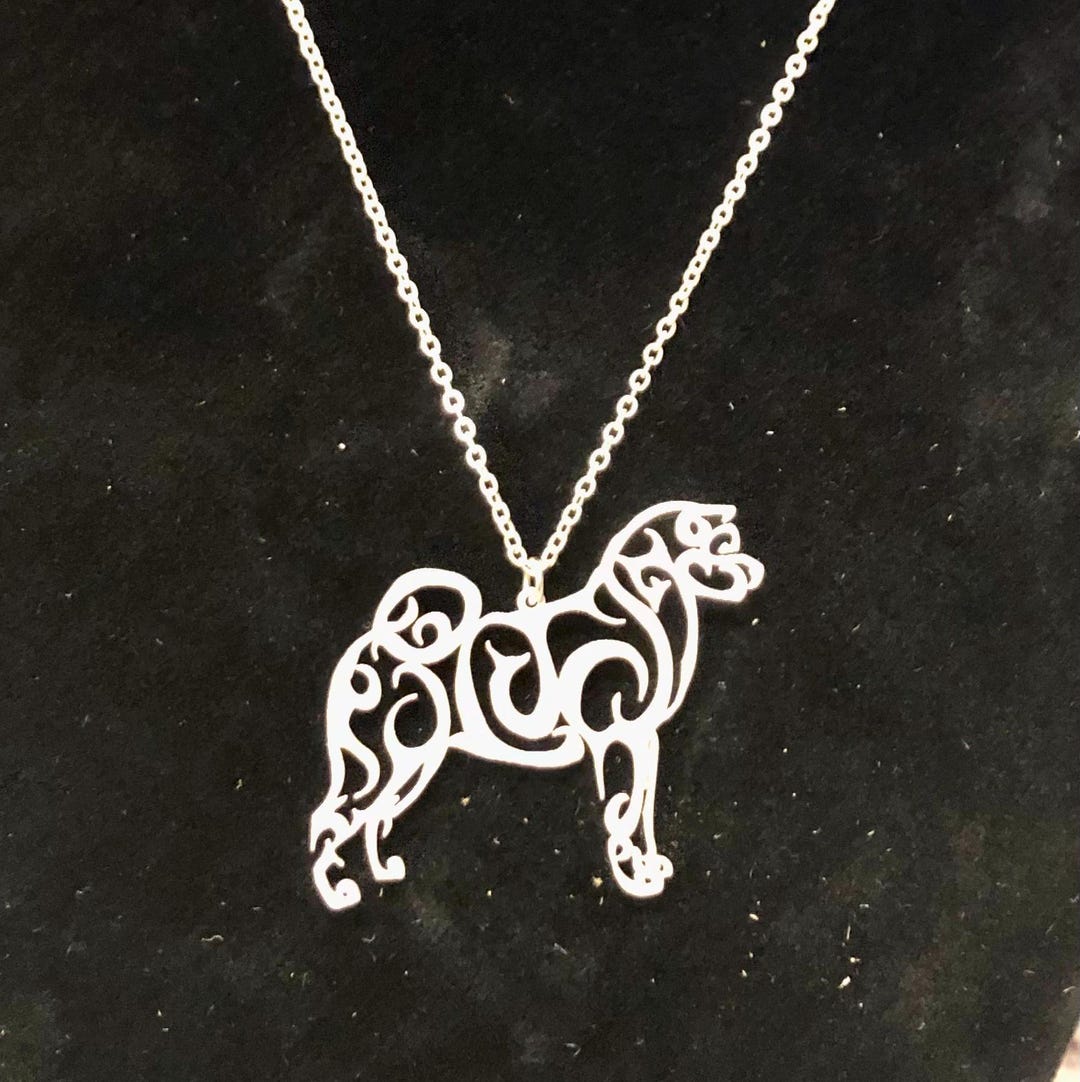 Dog Breed Necklace Pendant - Sterling Silver Dog Necklace - Tribal ...