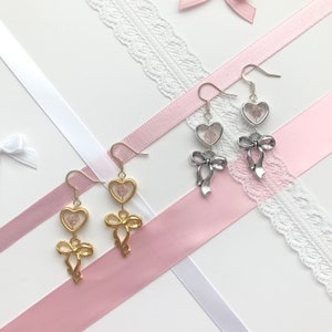 Decorator Coquette Dollette Hyperfeminine Ribbon Bow Heart Charm ...