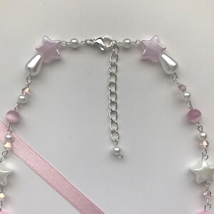 Starlet Coquette Dollette Hyperfeminine Pastel Pink Star Bow Beaded ...