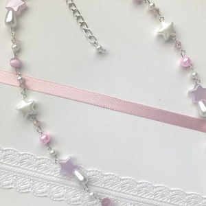 Starlet Coquette Dollette Hyperfeminine Pastel Pink Star Bow Beaded ...