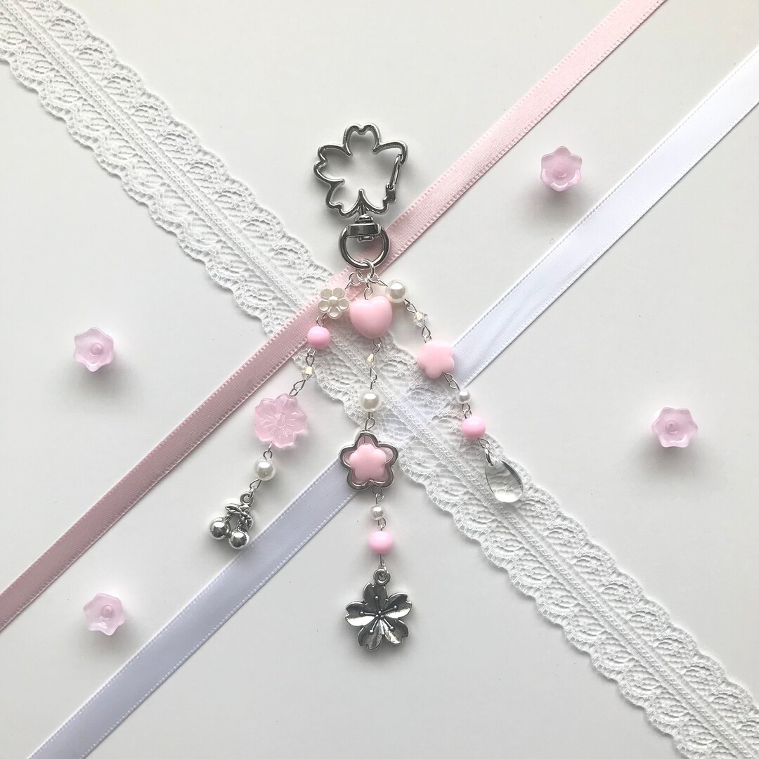 LIMITED Cherry Blossom Rain Kawaii Academia Y2k Cutecore Pastel Floral ...