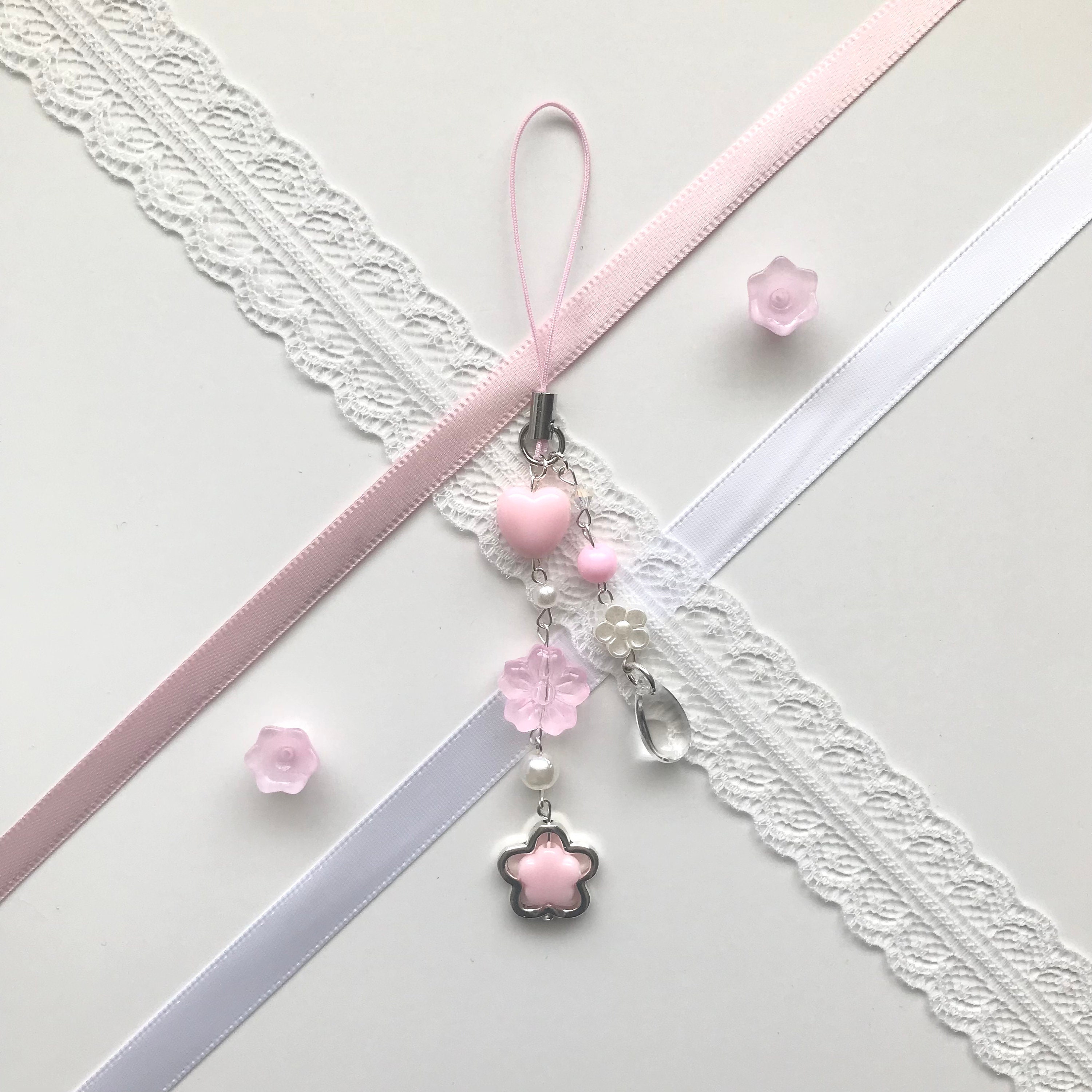 Cherry Blossom Rain Kawaii Academia Y2k Cutecore Pastel Floral Phone ...