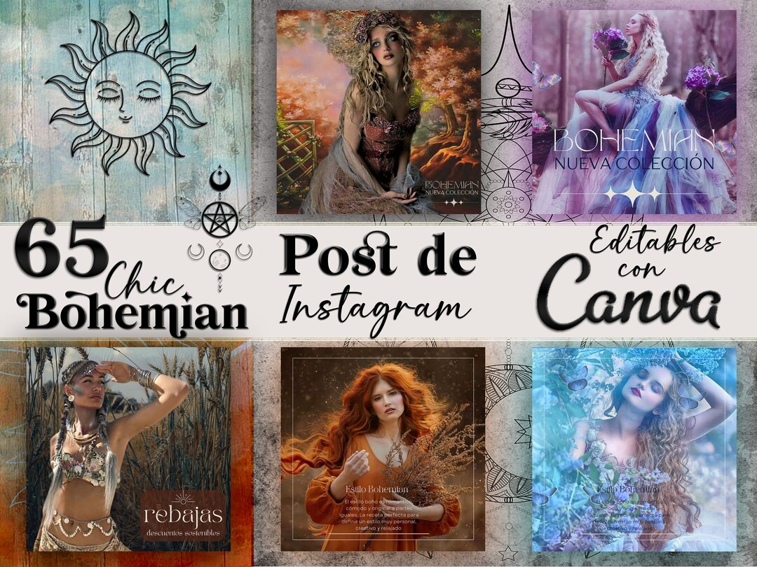 65 Bohemian Templates Editable With Canva - Etsy