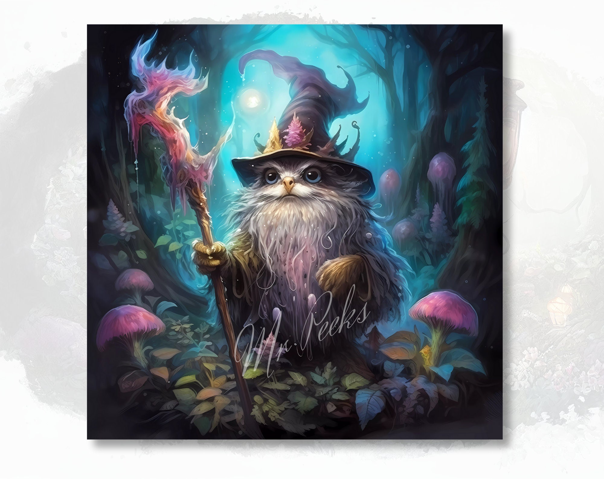 Enchanting Mr Peeks: Whimsical Forest Creature Fantasy Art - Etsy