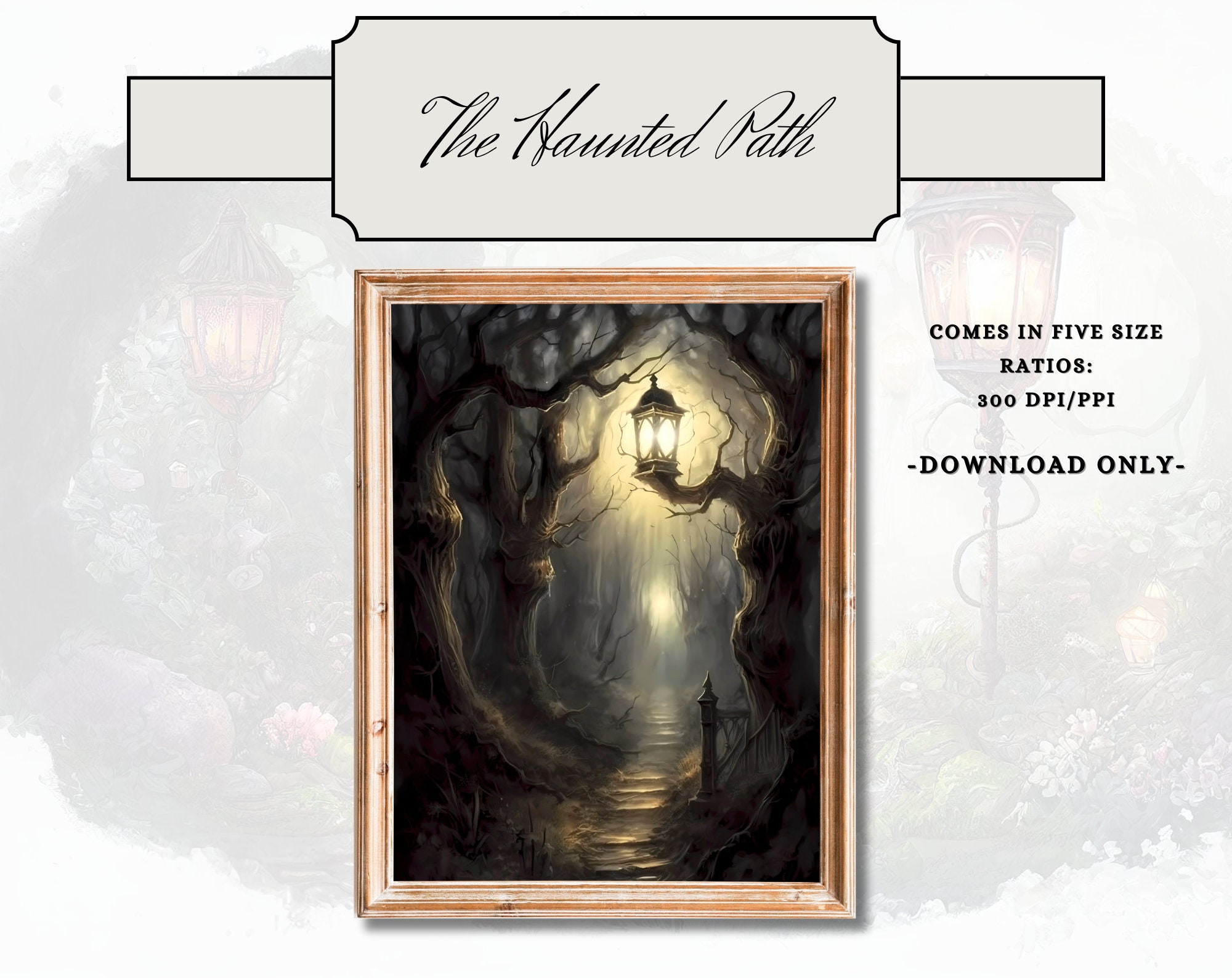 Enchanted Shadows Halloween Digital Art Print / Spooky Art / Fantasy ...