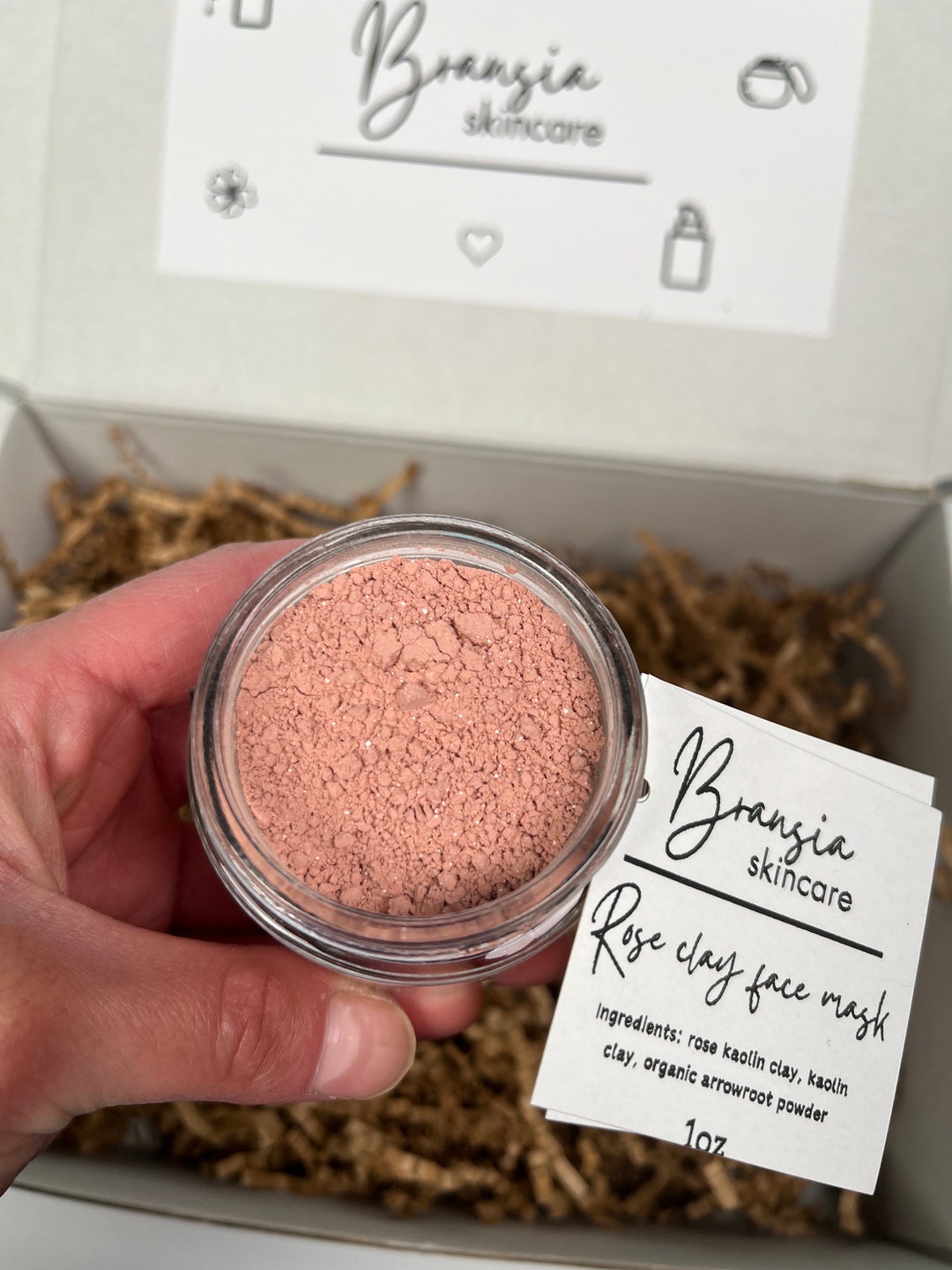 Rose Clay Face Mask Dry Clay Mask Sensitive Skin cleansing - Etsy