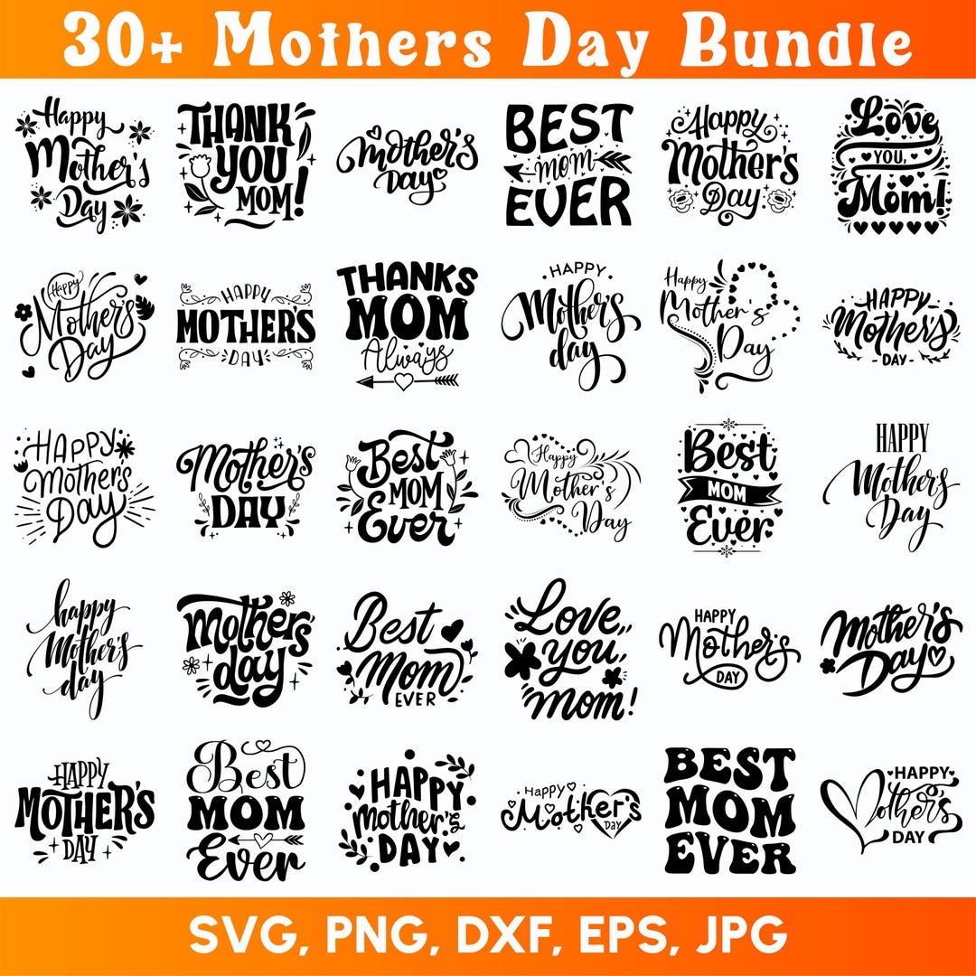 Mothers Day Svg Bundle, Mother's Day Cut Files, Digital Svg Files ...