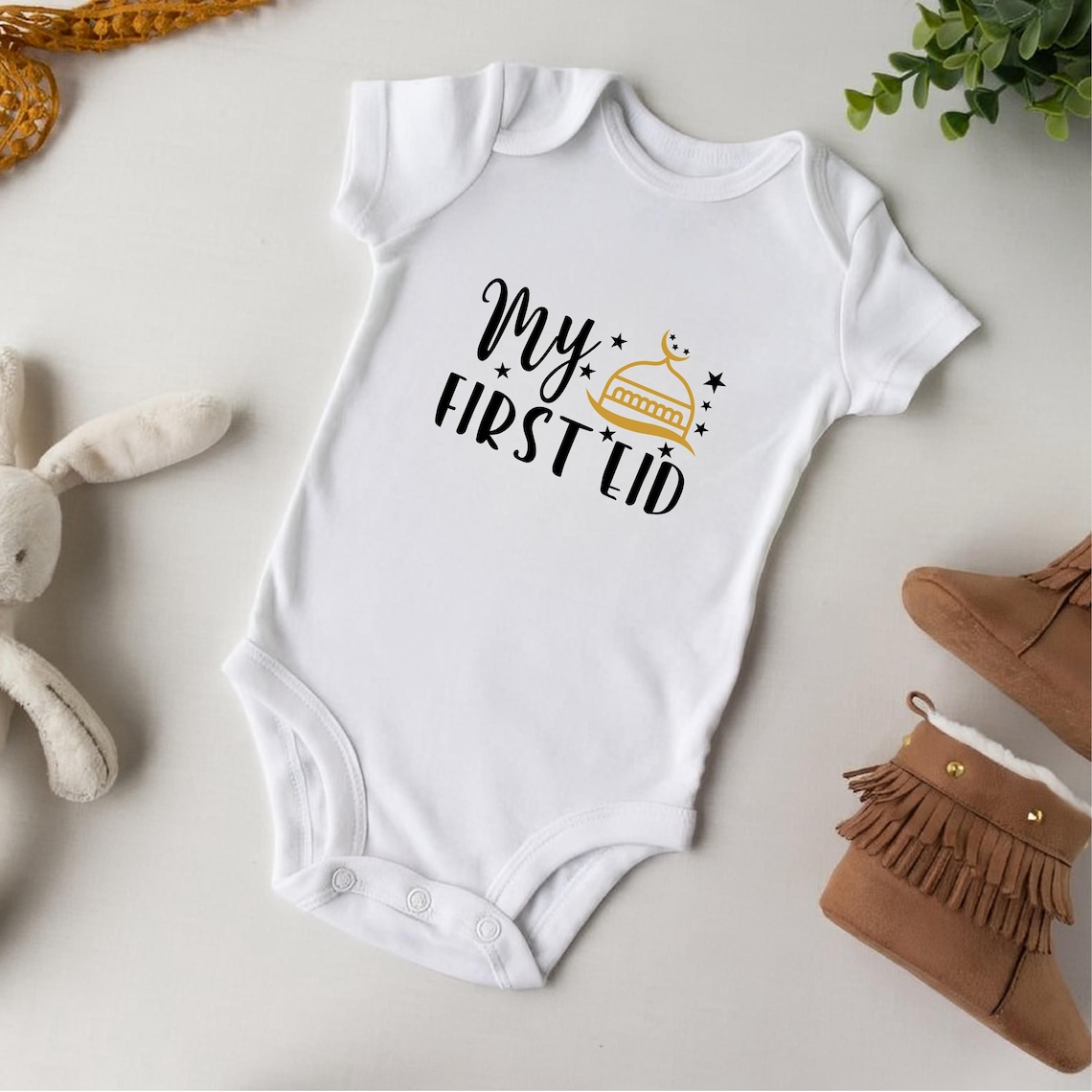 My First Eid SVG Bundle, Baby Onesie Design, Ramadan SVG, First Eid ...