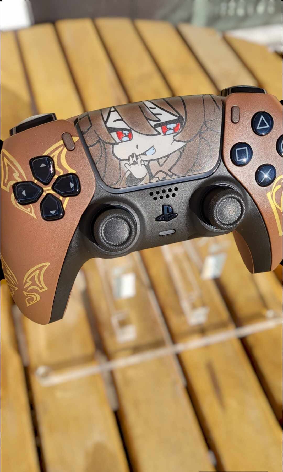Custom Painted PS5 Dualsense Controller Hutao Brown - Etsy