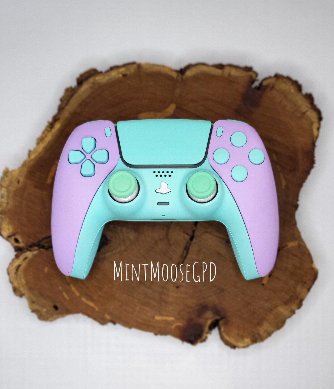 Custom Painted Ps5 Dualsense Controller Pastel Purple and Teal - Etsy