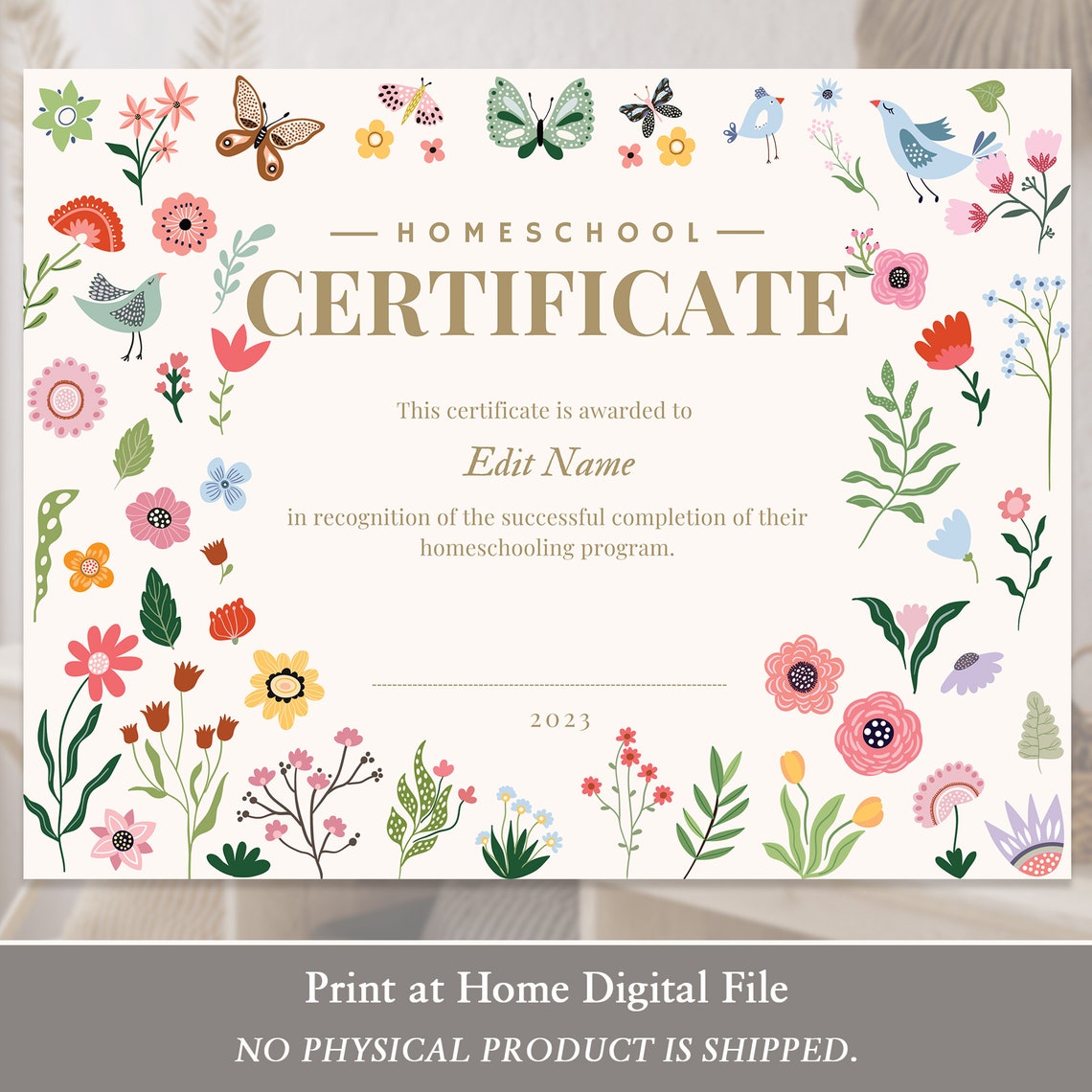 Editable Kindergarten Certificate Template Printable - Etsy
