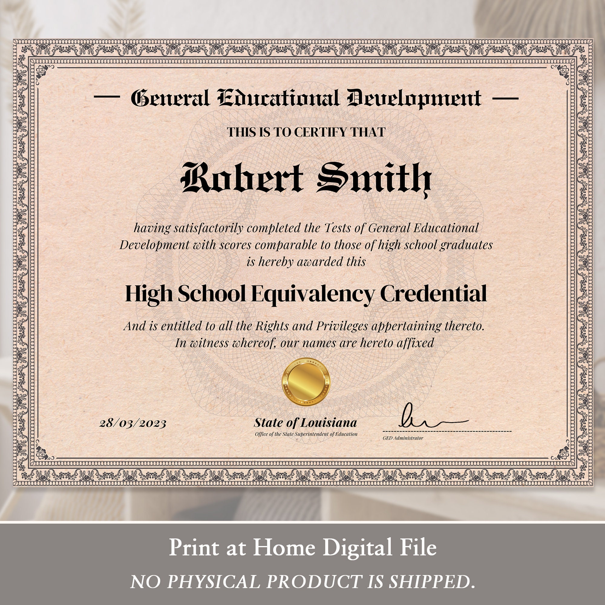 GED Diploma Editable High School Diploma College Diploma Fake - Etsy